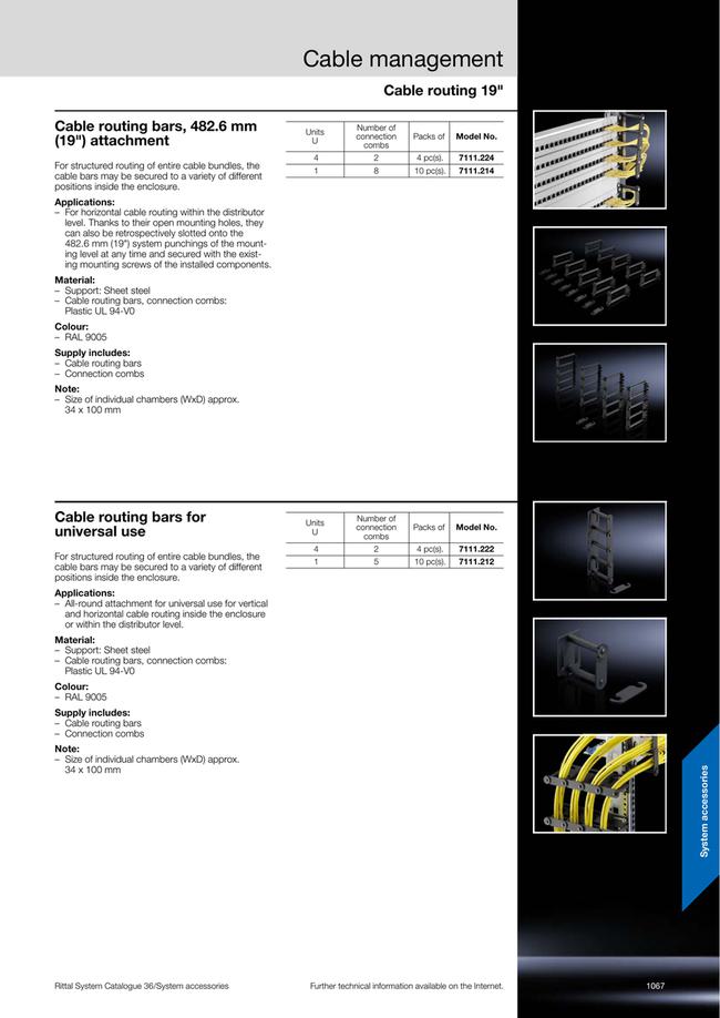 Barras de guiado de cables DK para uso universal from RITTAL | MISUMI