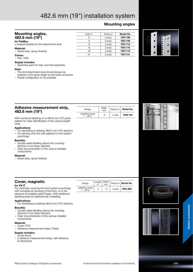 Ángulos de montaje DK from RITTAL | MISUMI